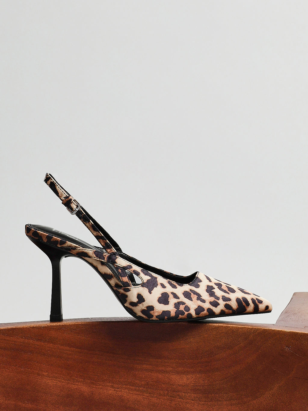 Leopard Print Sling Back Court Heels – Linzi